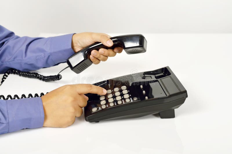 Man Using a Telephone stock photo. Image of technology - 45778712