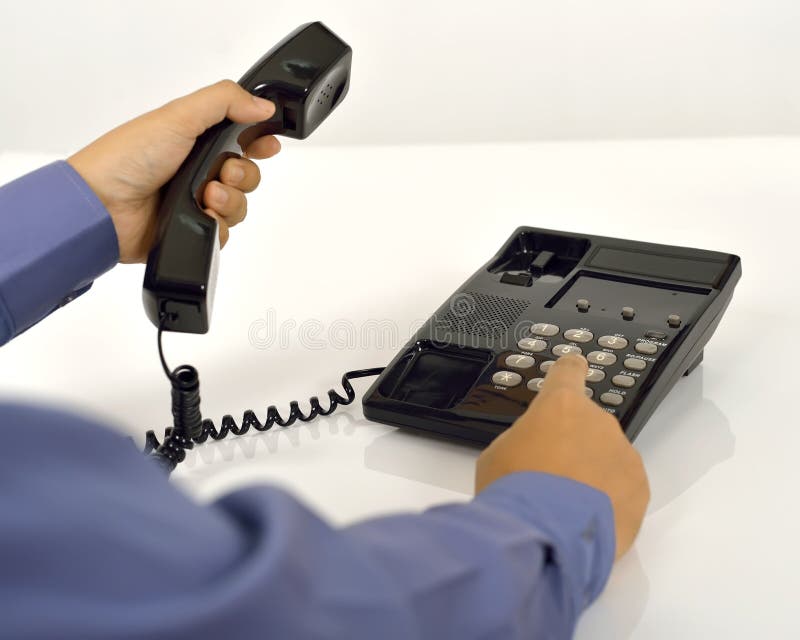 Man Using a Telephone stock photo. Image of concept, phone - 45778784