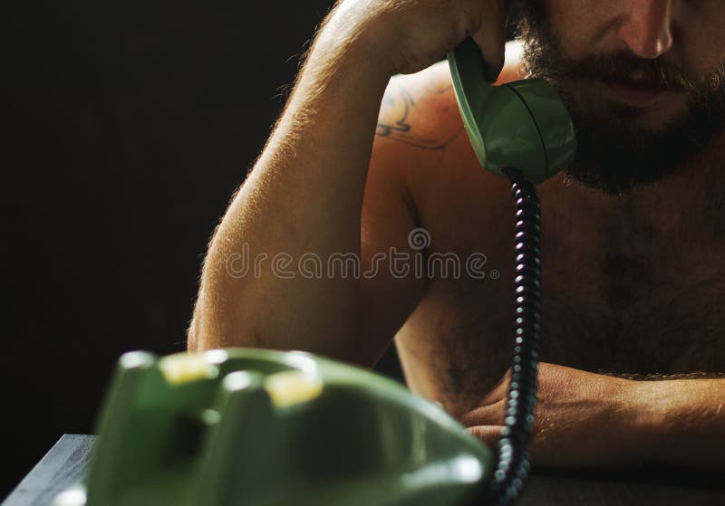 Man Using Telephone on Tension Talking Stock Image - Image of tension ... Man Using Telephone on Tension Talking Stock Image - Image of tension ...