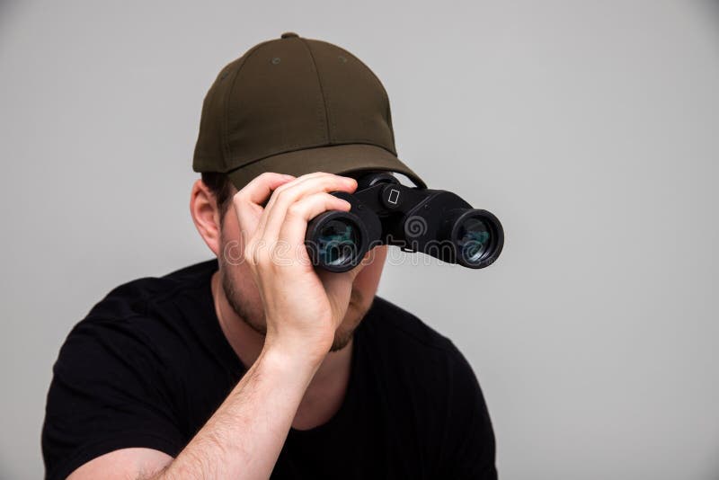 Man using a telescope stock photo. Image of looking - 262865718