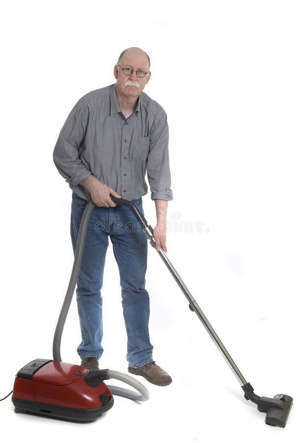 Man is Using a Vacuum Cleaner Stock Image - Image of equipment, bright ...