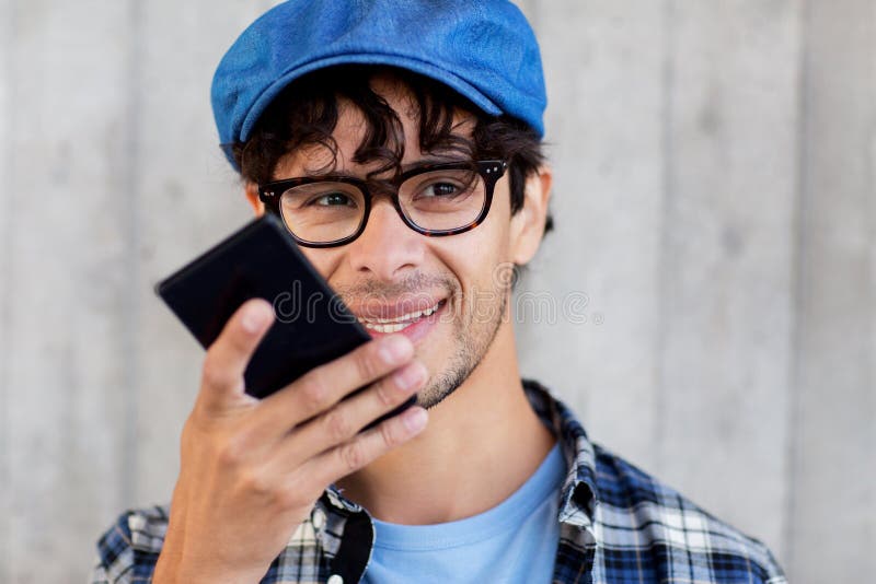 Man Using Voice Command or Calling on Smartphone Stock Photo - Image of ...