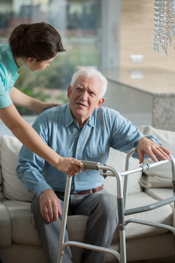 Man using walking frame stock photo. Image of help, hospital - 47343350