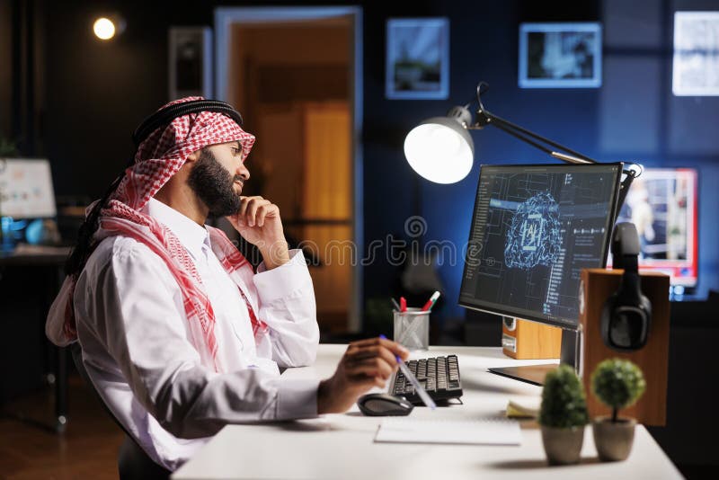 Man Utilizing AI on His Desktop Computer Stock Image - Image of ... Man Utilizing AI on His Desktop Computer Stock Image - Image of ...