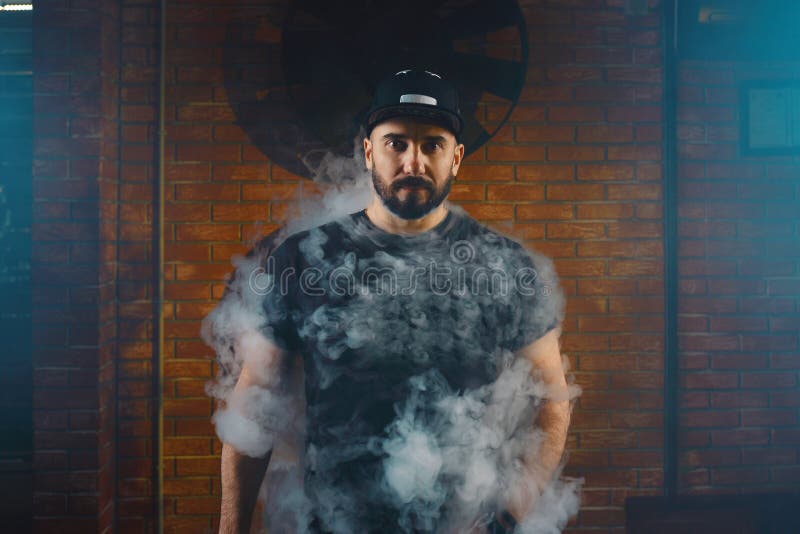 Man Vaping an Electronic Cigarette Stock Image - Image of health, vapor ...