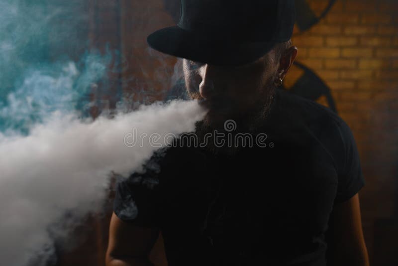 Man Vaping an Electronic Cigarette Stock Photo - Image of lifestyle ...