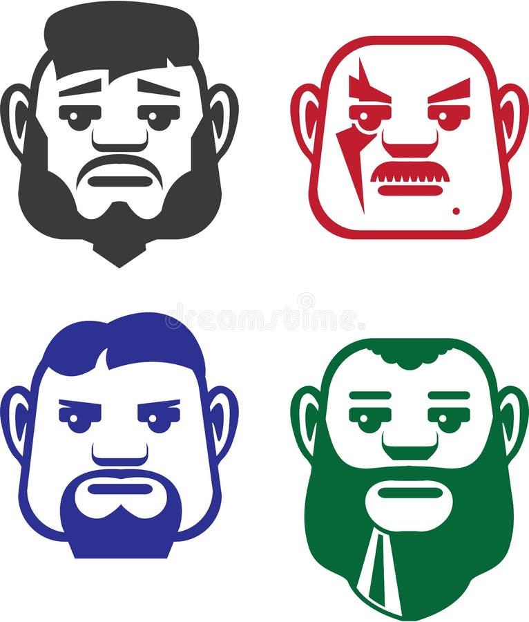 Man vector faces stock vector. Illustration of character - 67348850