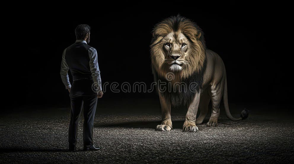 Man Versus Beast: a Symbol of Courage and Confrontation in the Dark ...