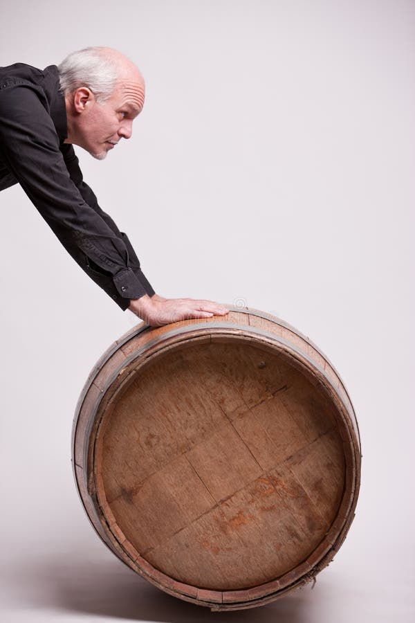 Man with a very big barrel stock image. Image of genuine - 48110255