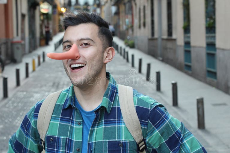 Man with a very long nose stock image. Image of business - 142306953