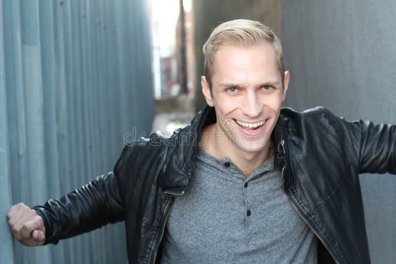 Cute Man with a Very Nice Toothy Smile with Copy Space Stock Photo ...