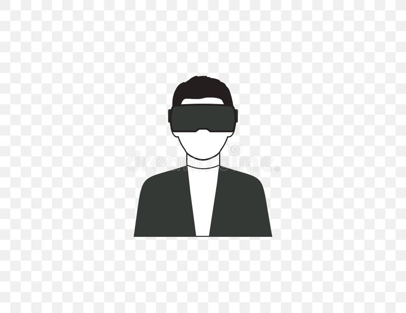 Man, Virtual Reality, Vr Icon. Vector Illustration. Flat Design. Stock ...