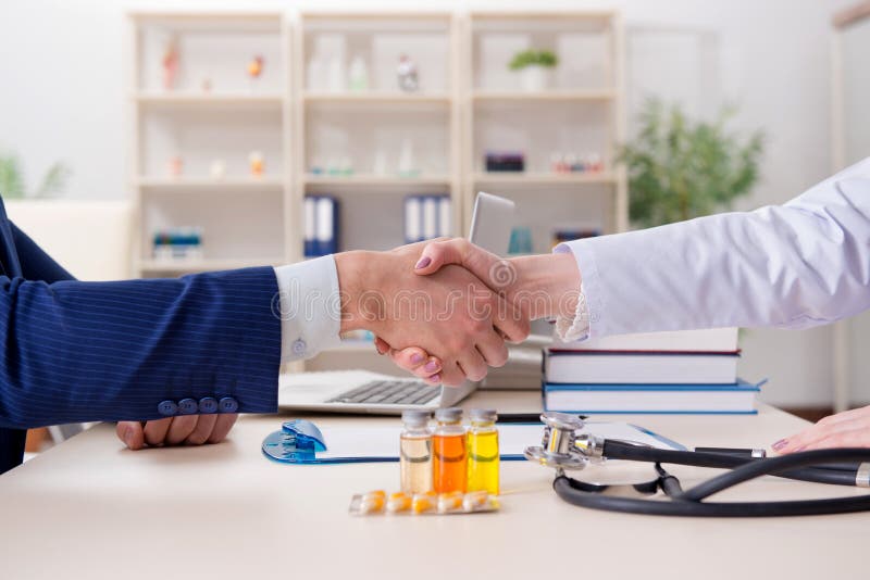 The Man Visiting Doctor for Routine Check-up Stock Photo - Image of ...