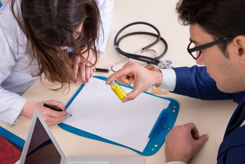 The Man Visiting Doctor for Routine Check-up Stock Image - Image of ...