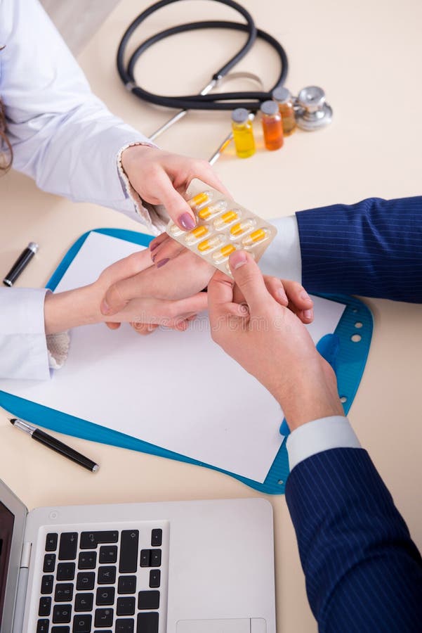 The Man Visiting Doctor for Routine Check-up Stock Photo - Image of ...