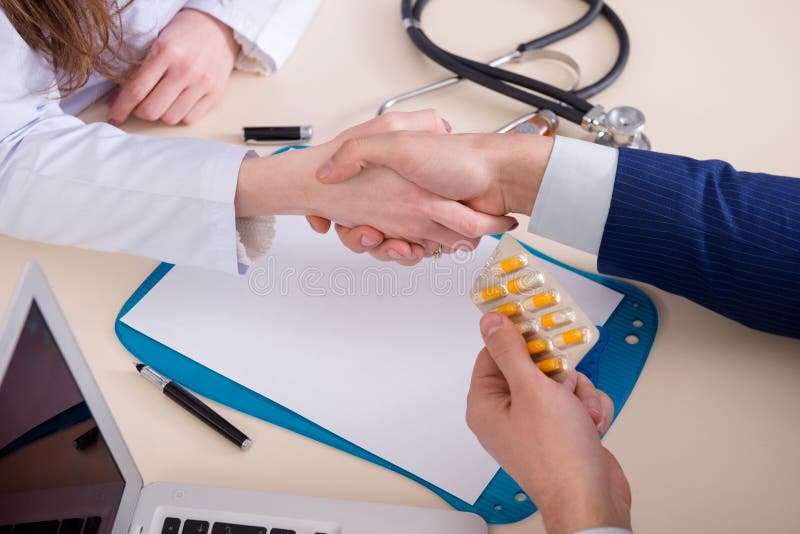 The Man Visiting Doctor for Routine Check-up Stock Photo - Image of ...