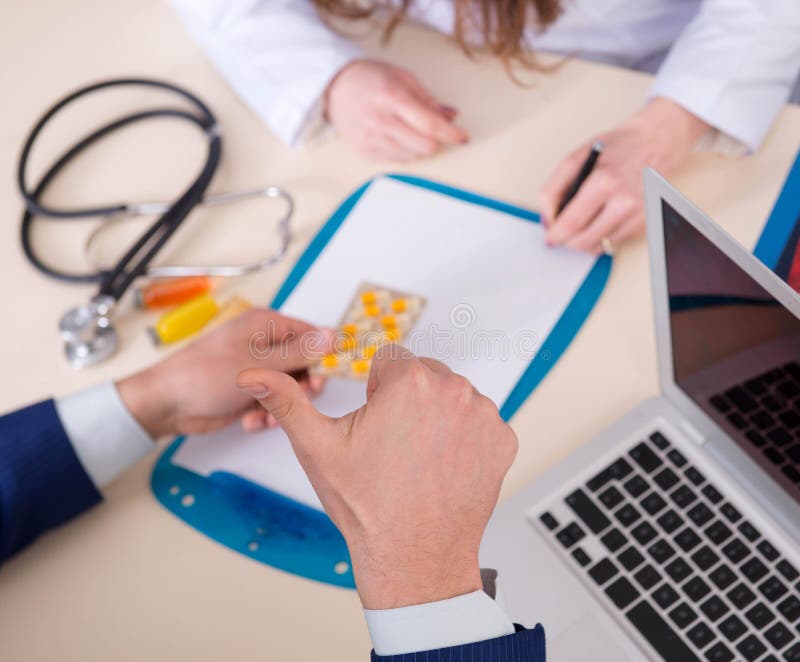 Man Visiting Doctor for Routine Check-up Stock Photo - Image of ...