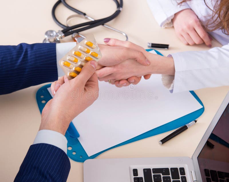 Man Visiting Doctor for Routine Check-up Stock Photo - Image of clinic ...