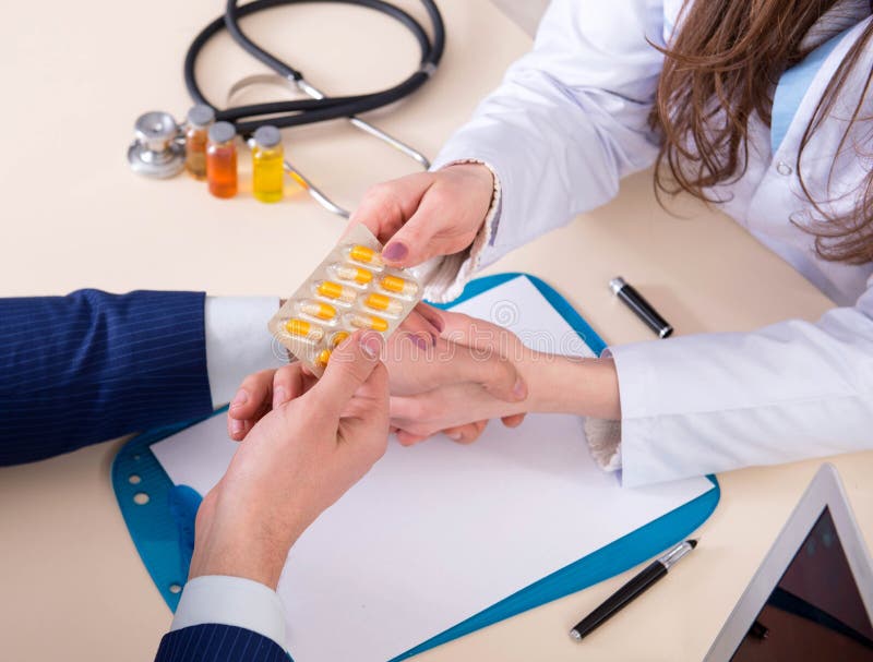 Man Visiting Doctor for Routine Check-up Stock Image - Image of exam ...