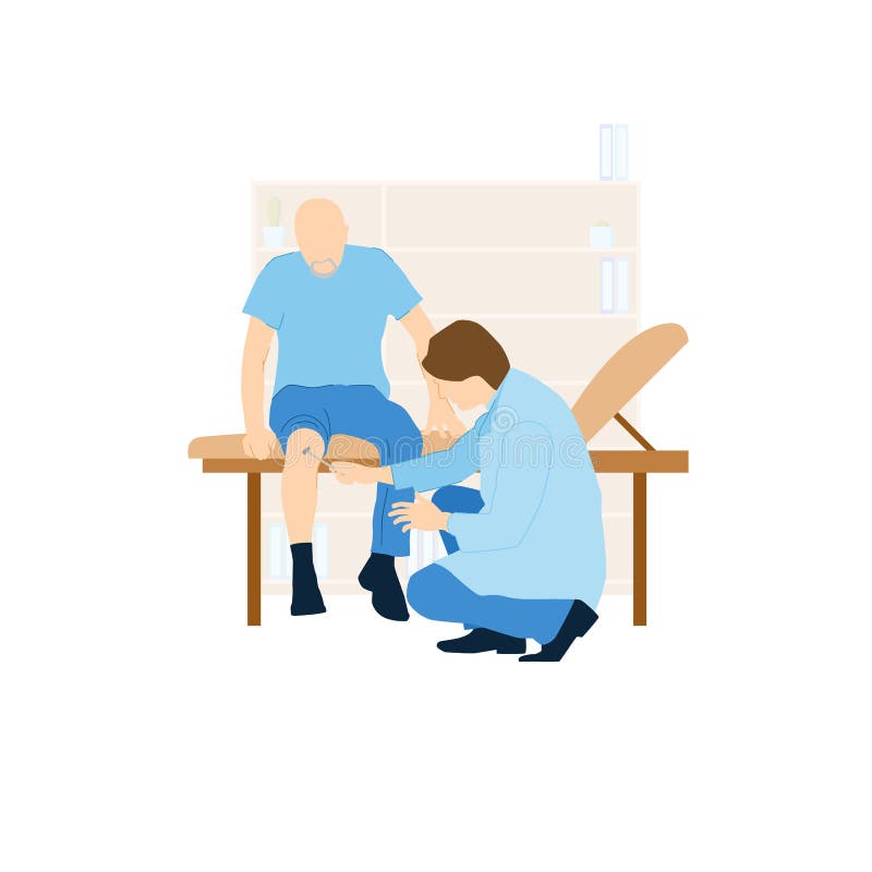 Man Visiting a Young Male Doctor. Vector Illustration Stock Vector ...