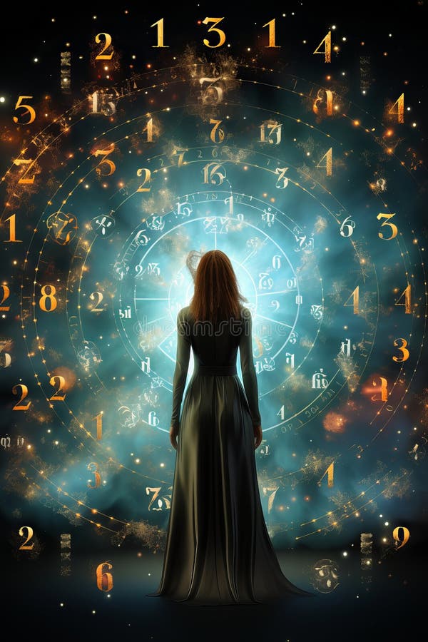 Man Visualizes the Magic of Numbers, Spiritual Numerology, Esoteric ...