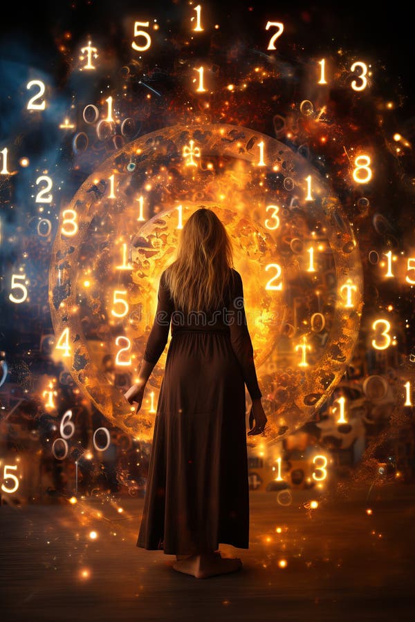 Man Visualizes the Magic of Numbers, Spiritual Numerology, Esoteric ...