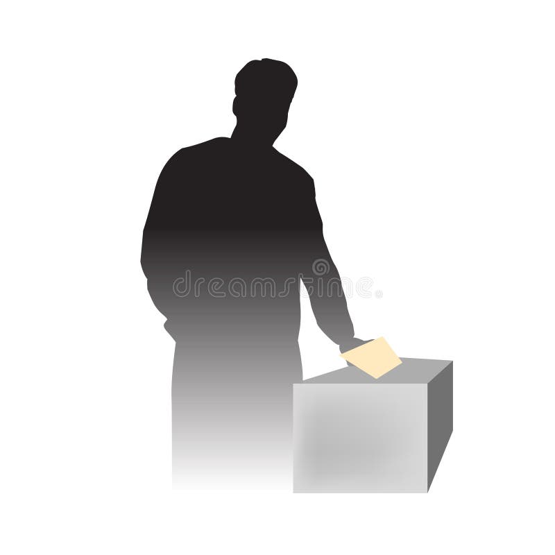 A Man Voting at Election Day Stock Vector - Illustration of lower ...