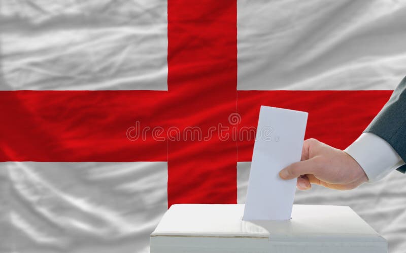 Man Voting on Elections in England Stock Photo - Image of national ...