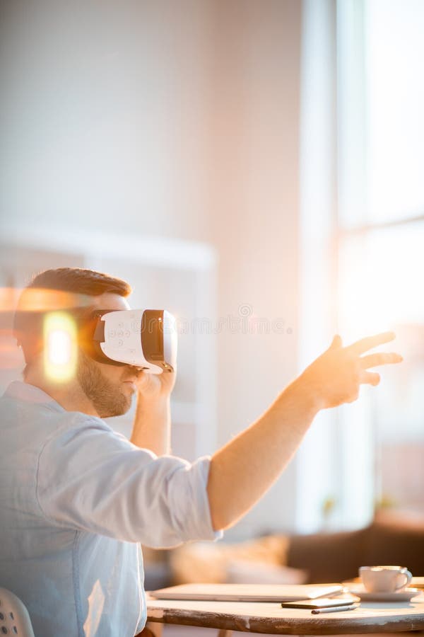 Being in virtual world stock image. Image of developer - 137732197