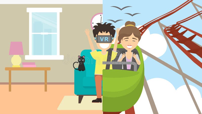 Riding Rollercoaster Stock Illustrations – 454 Riding Rollercoaster ...