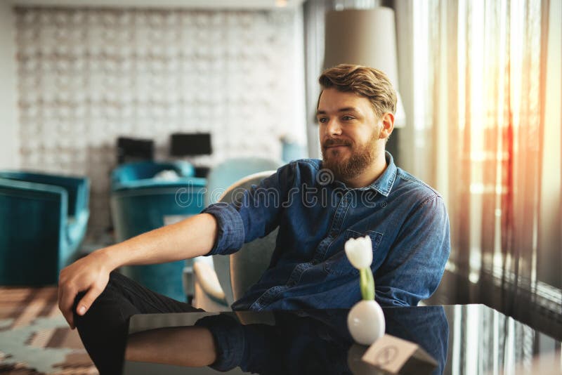 Sad Man Waiting for Date on Valentine Date Stock Photo - Image of blind ...