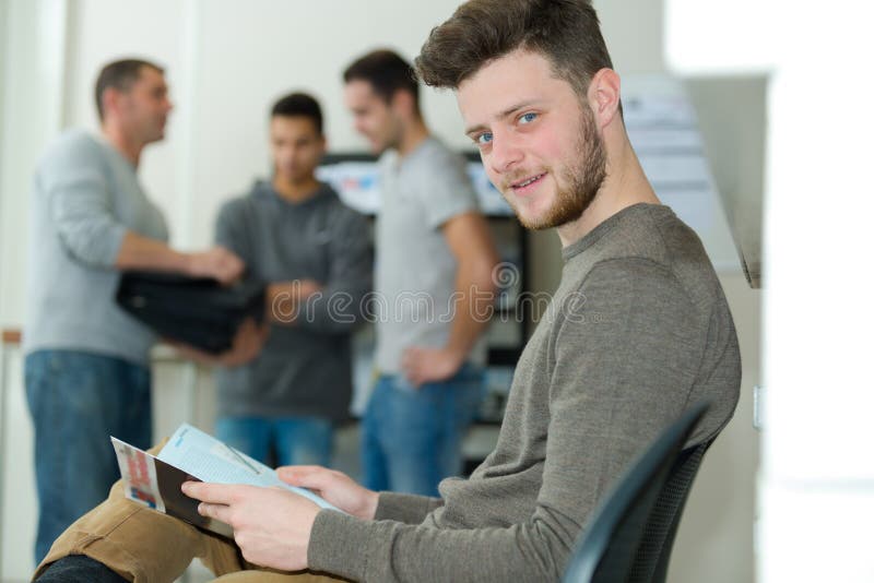 Man Waiting for Interview Job Application Stock Photo - Image of suit ...