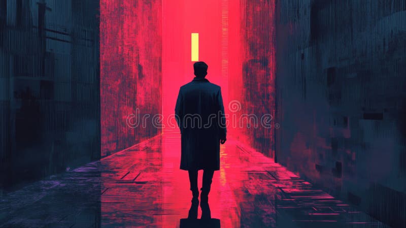 Man Alone Dark City Stock Illustrations – 1,590 Man Alone Dark City ...