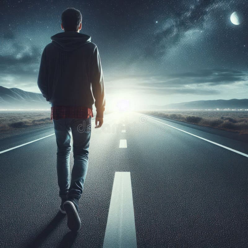 488 Man Walking Alone Along Road Stock Photos - Free & Royalty-Free ...