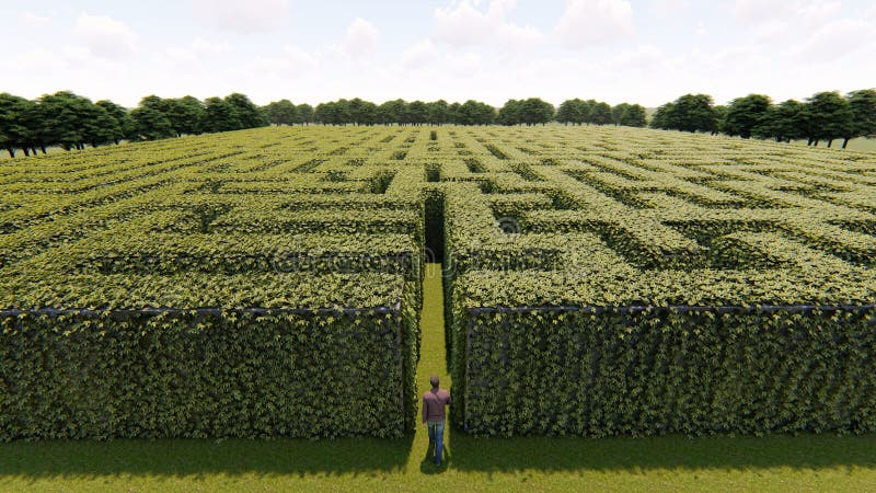 Big labyrinth stock illustration. Illustration of labyrinth - 24479444