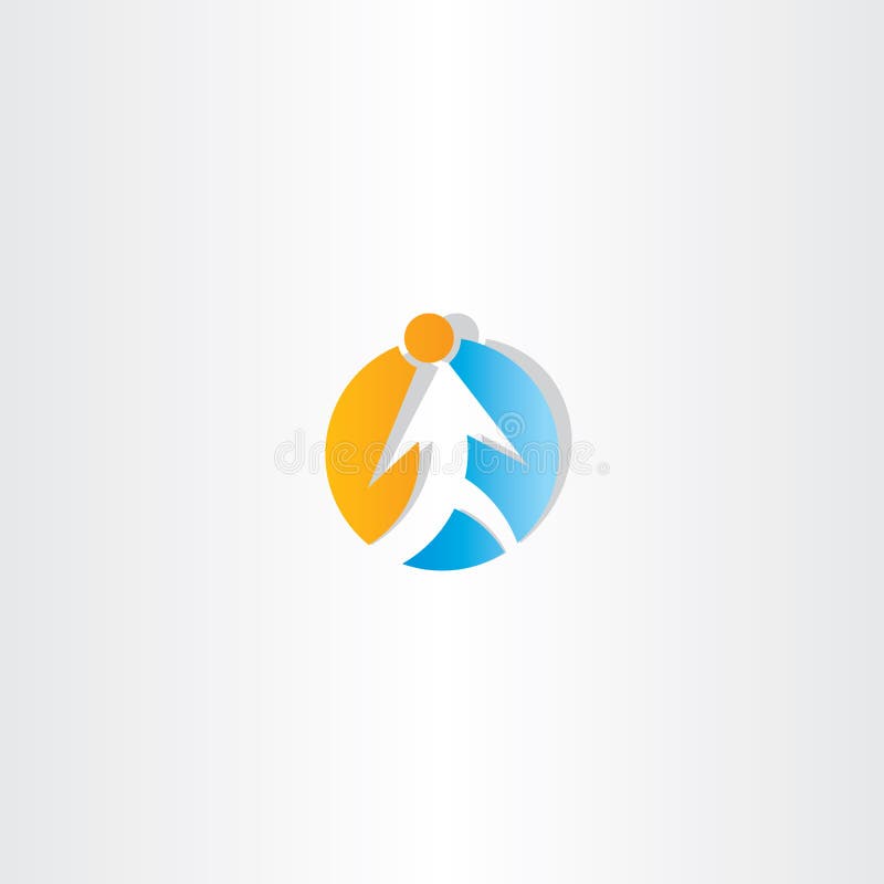 Man Walking Circle Arrow Icon Stock Vector - Illustration of walking ...