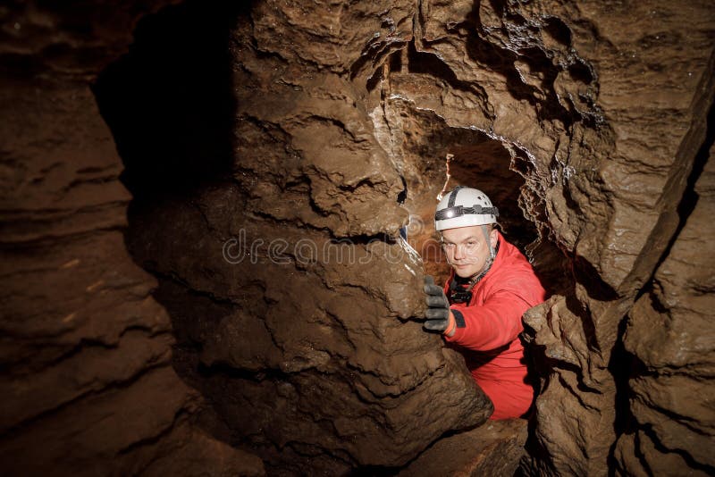 Mysterious Deep Dark, Explorer Discovering Mystery Moody Tunnel Looking ...