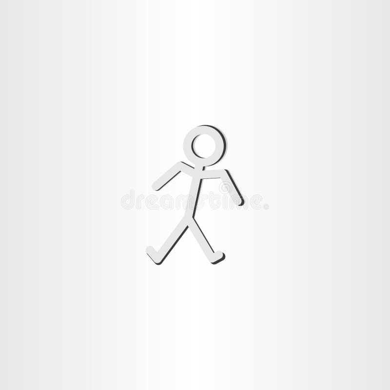 Man Walking Icon Vector Symbol Stock Vector - Illustration of icon ...