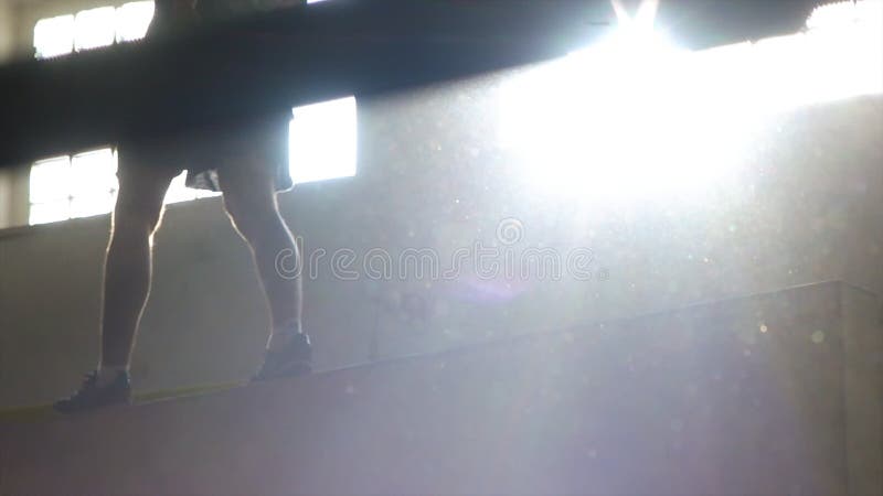 Man Walking on the Ledge High Up Stock Video - Video of extreme, motion ...