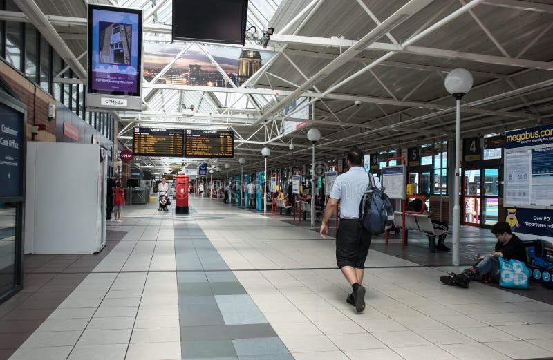 Man Walking through Modern Bus Station Terminus Editorial Stock Image ...