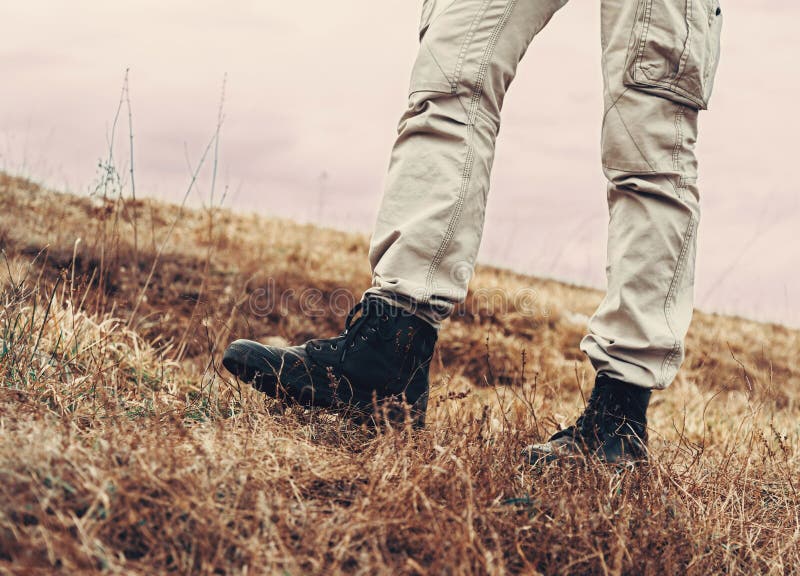 Man walking on nature stock image. Image of healthy, foot - 51853549