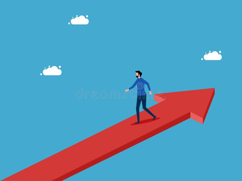 Man Walking in the Opposite Direction of the Arrow .Think Differently ...