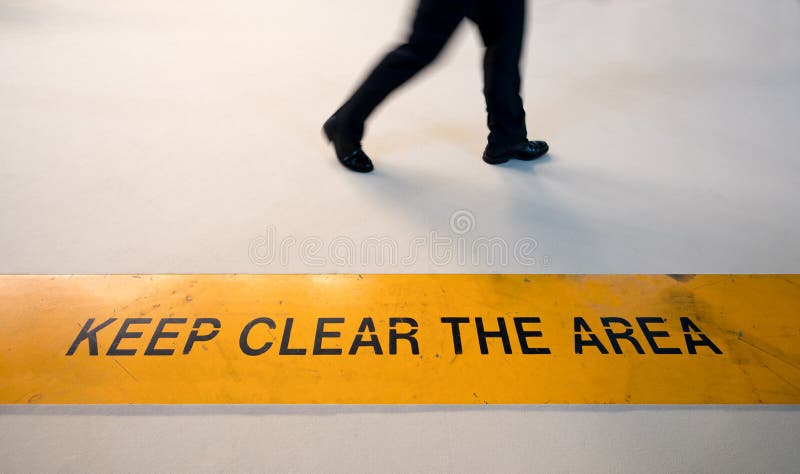 Man Walking in Prohibited Area with Motion Blur Stock Photo - Image of ...