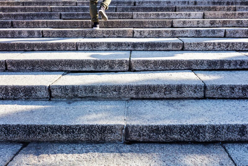 Man walking step on stair stock image. Image of shoe - 85022039