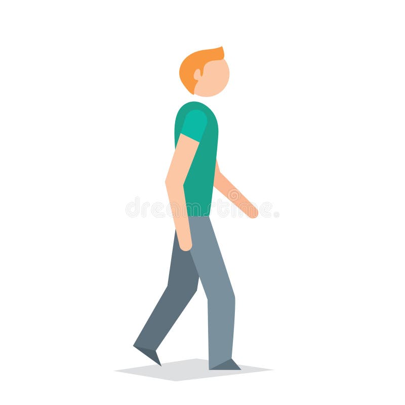 Man Walking. Vector Illustration Decorative Design Stock Vector ...