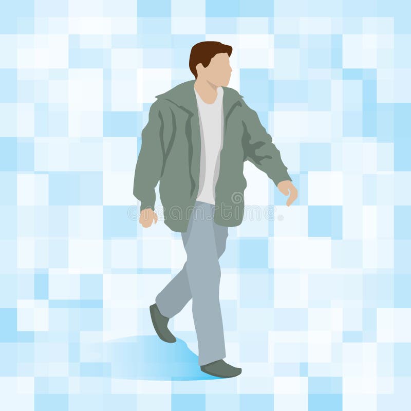Man Walking. Vector Illustration Decorative Design Stock Vector ...