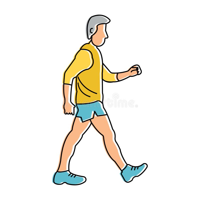 Print stock vector. Illustration of side, walk, guys - 186506007