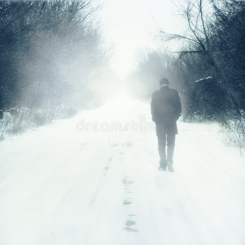 Man walks alone stock image. Image of walk, trees, longing - 26498887