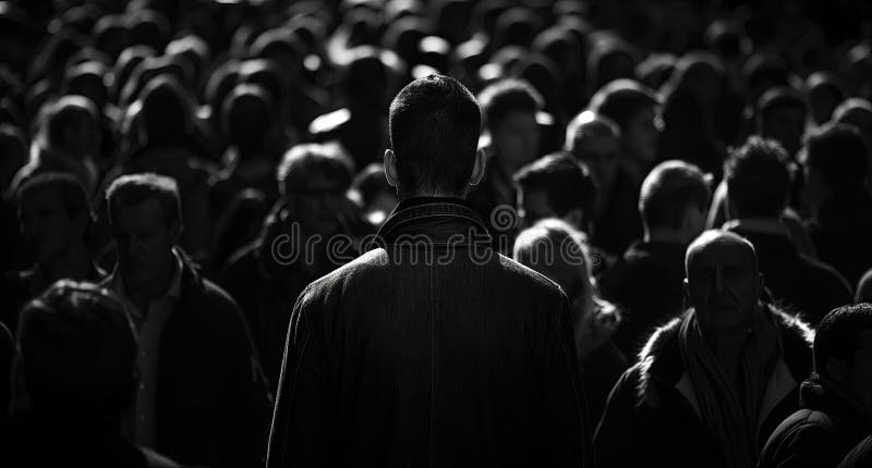 A Man Walks Confidently among the Crowd Stock Photo - Image of success ...