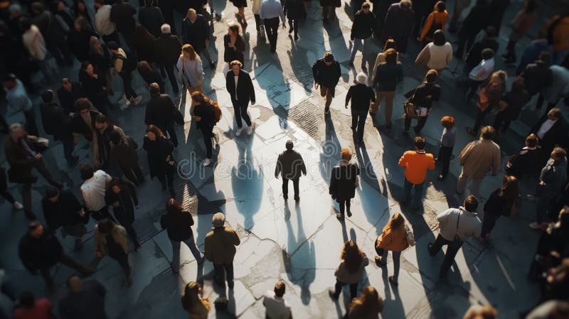 A Man Walks Confidently among the Crowd Stock Image - Image of walk ...